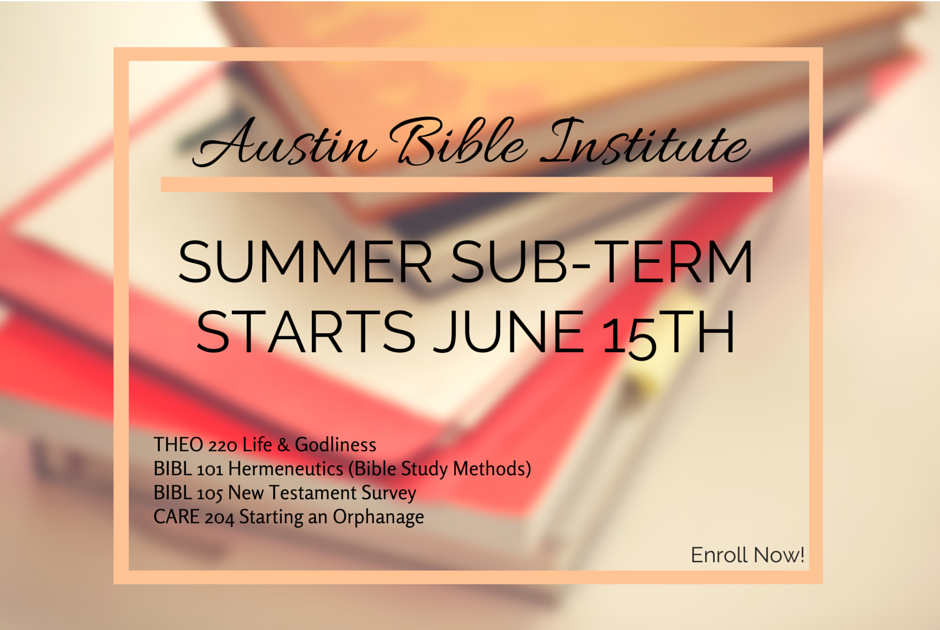 Summer Sub-Term | Servants University | Training Servants for Christ