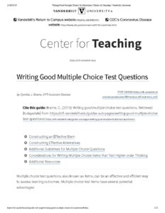 Writing Good Multiple Choice Test Questions | Servants University ...